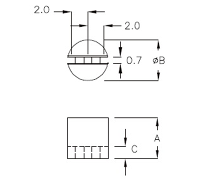 Ø3 3 PIN CYLINDER LED HOLDER LED-3x3A