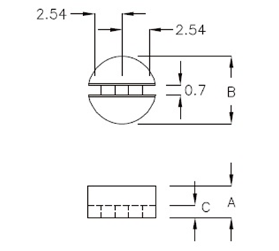 Ø5 3 PIN CYLINDER LED HOLDER LED-1x3A