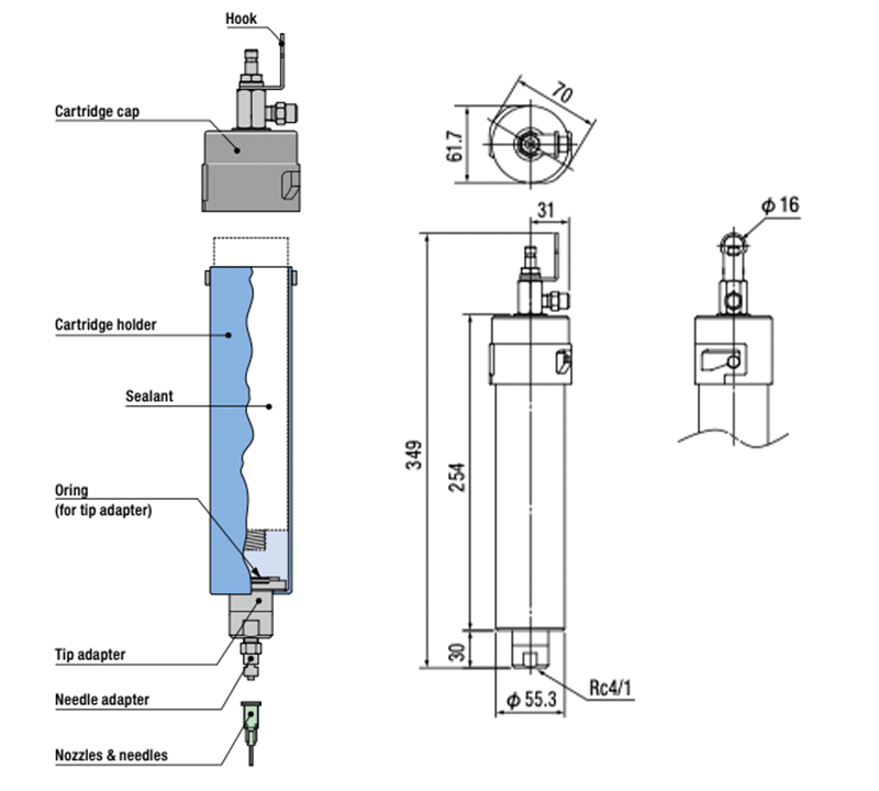 Sealant Cartridge Musashi SCS-330 SCS-P