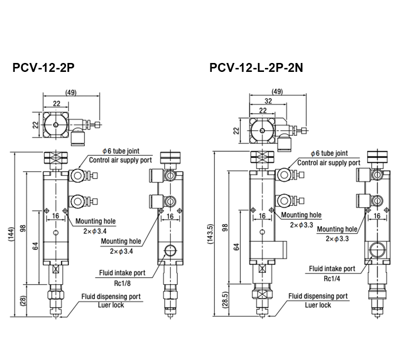 Piston Control Valve Musashi Mini Val PCV-12 PCV-12-2P PCV-12-L-2P-2N